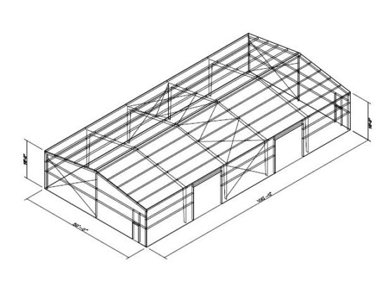 Prefabricated 50×100 Metal Buildings – Titan Steel Structures